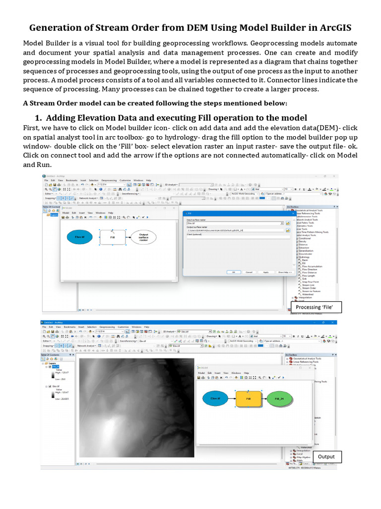 Generation of Stream Order Using Model Build in ArcGIS | PDF ...