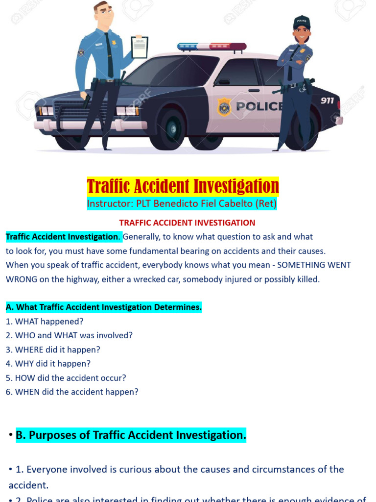 Traffic Accident Investigation Guide | PDF | Traffic Collision | Traffic