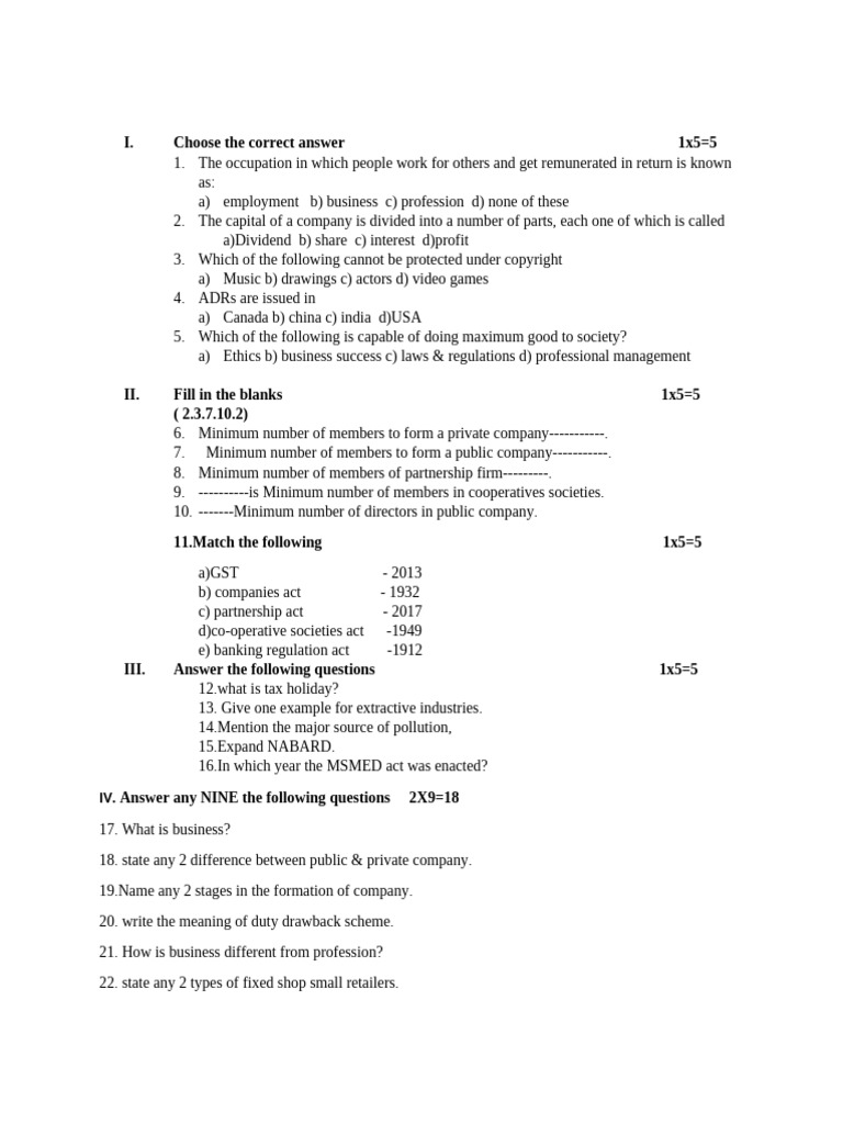 1BS Preparatory | PDF | Business | Economies
