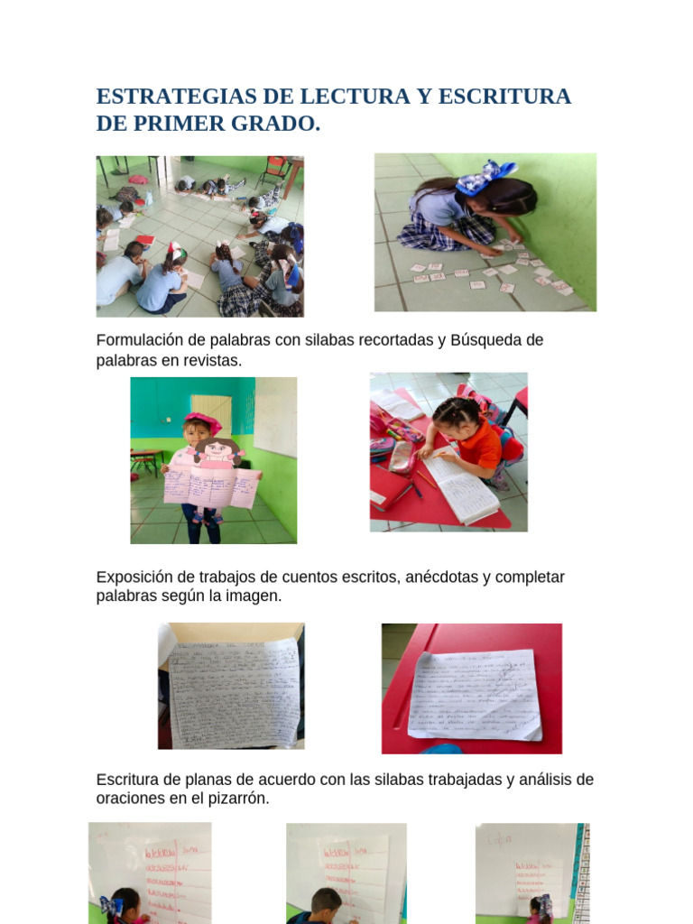 Estrategias de Lectura y Escritura 1º Grado | PDF