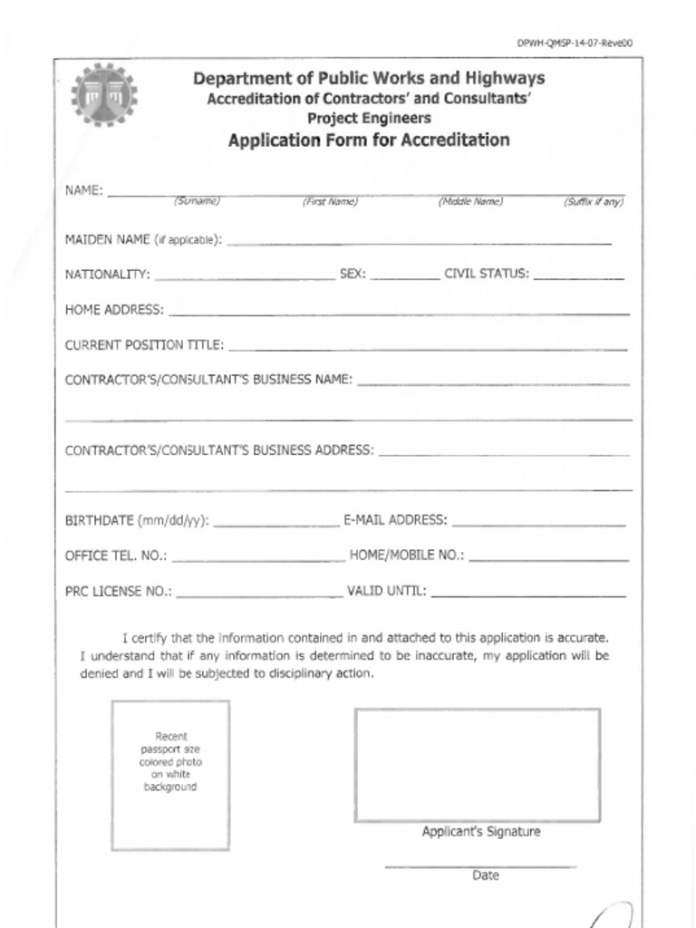 Application Form for Accreditation of Contractors and Consultants ...