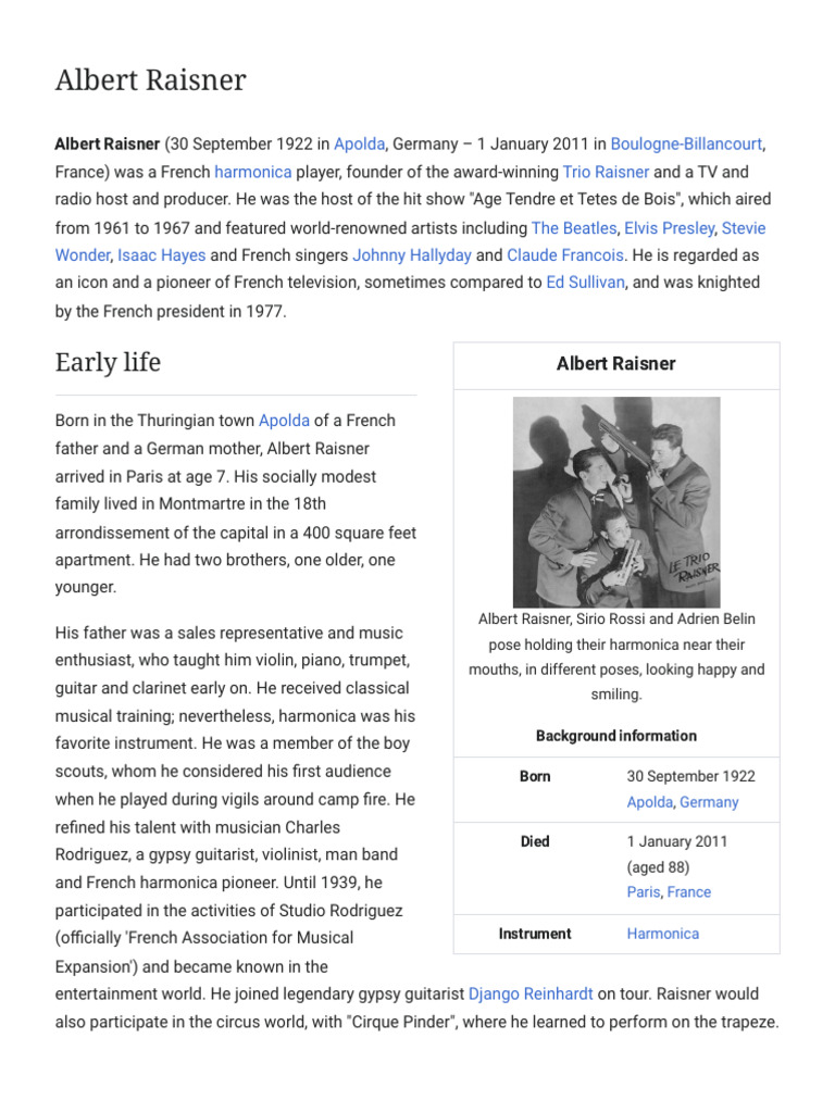 Albert Raisner - Wikipedia | PDF | Musicians