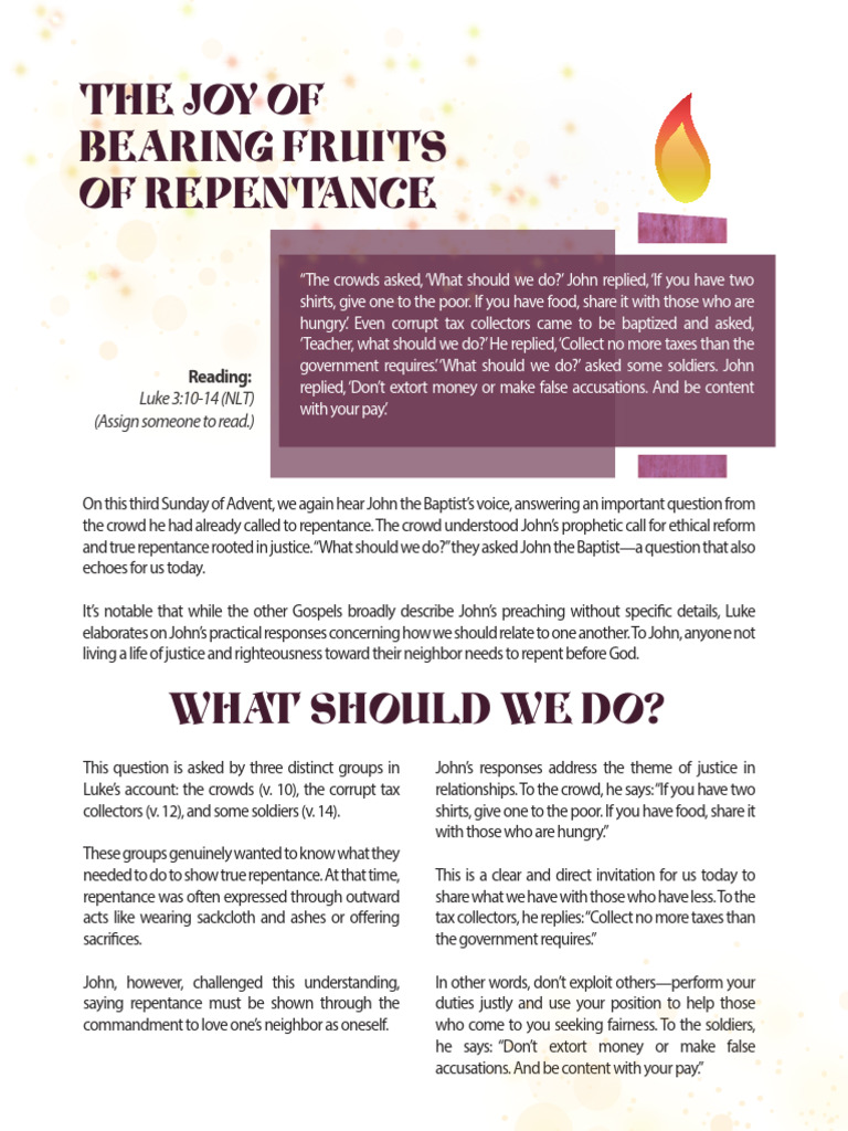 Devotional Week 3 Joy Advent 24 | PDF | John The Baptist | Advent