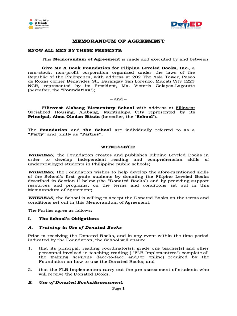 FILINVEST MOA 2024 2025.docx-1 | PDF