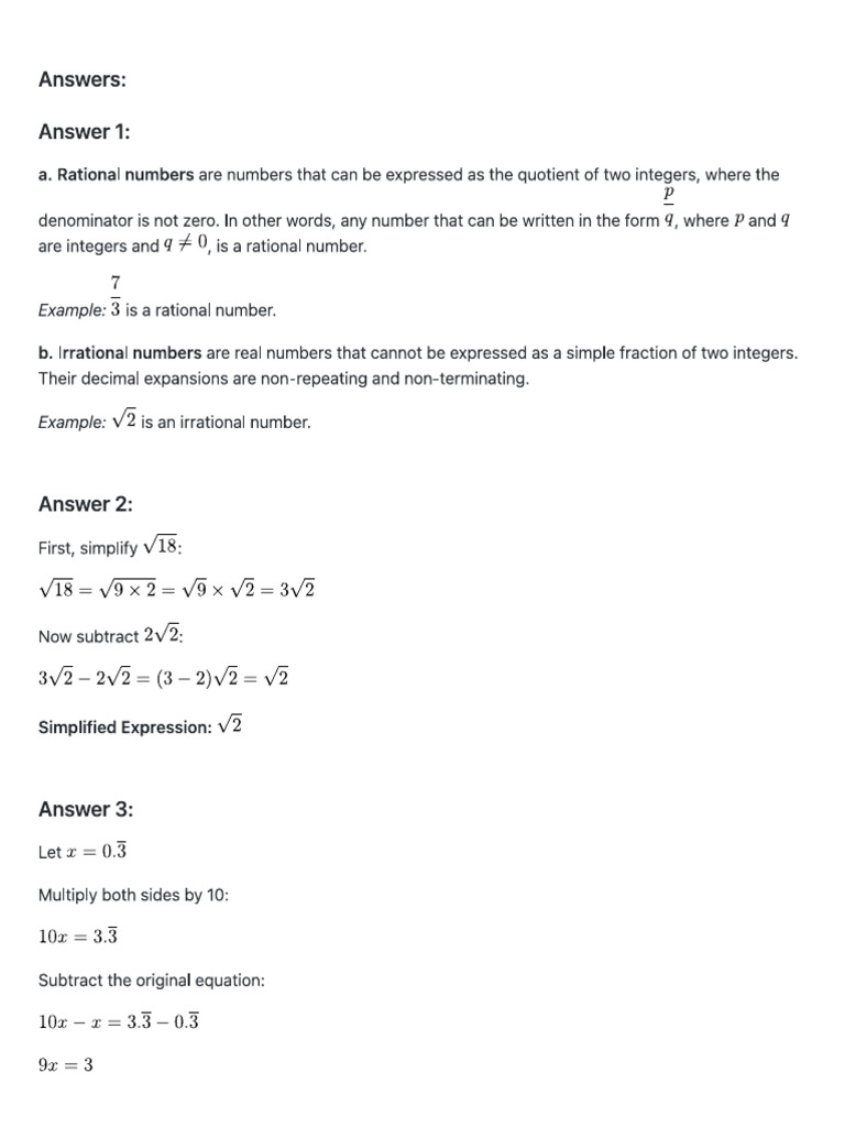 Complex Num Quiz 1 ANS | PDF