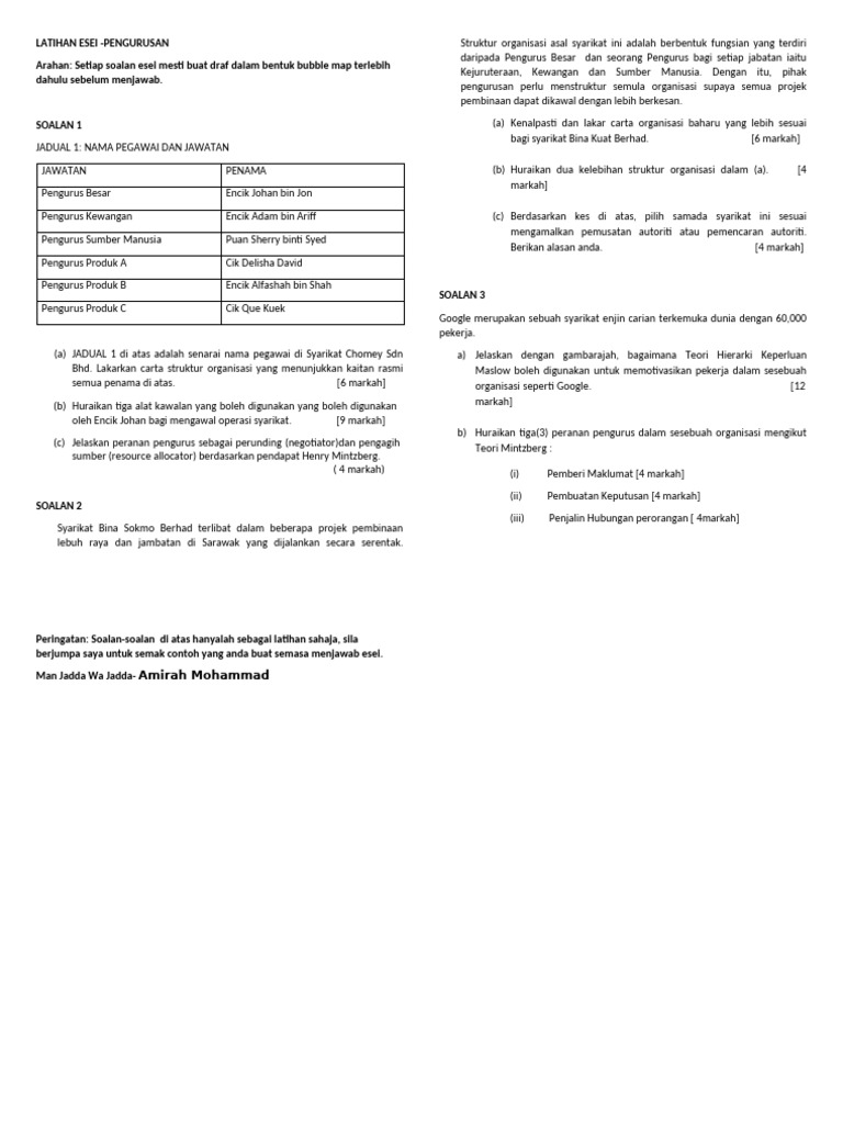 Latihan Esei 24 | PDF