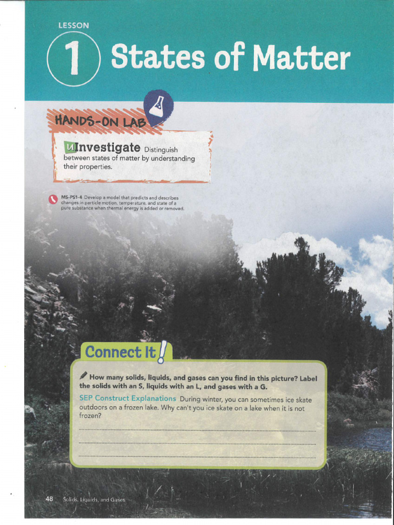 Reading States of Matter Pgs 48-55 | PDF