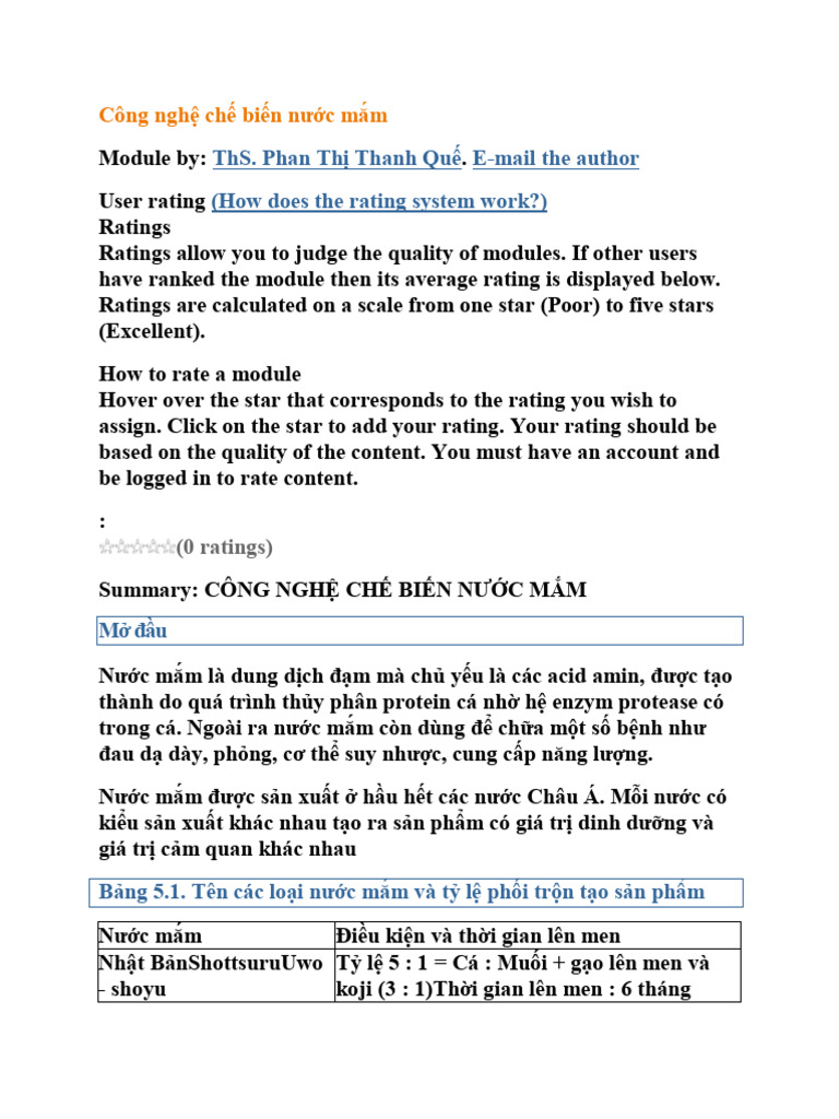 Cong Nghe Che Bien Nuoc Mam 3919 | PDF