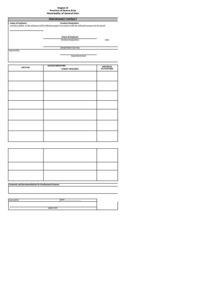 Performance Monitoring Template | PDF