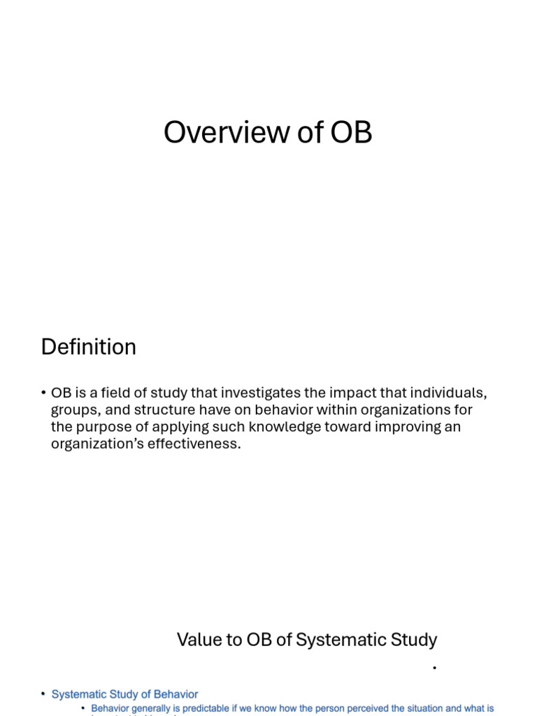 Understanding_OB | PDF | Psychology | Intuition
