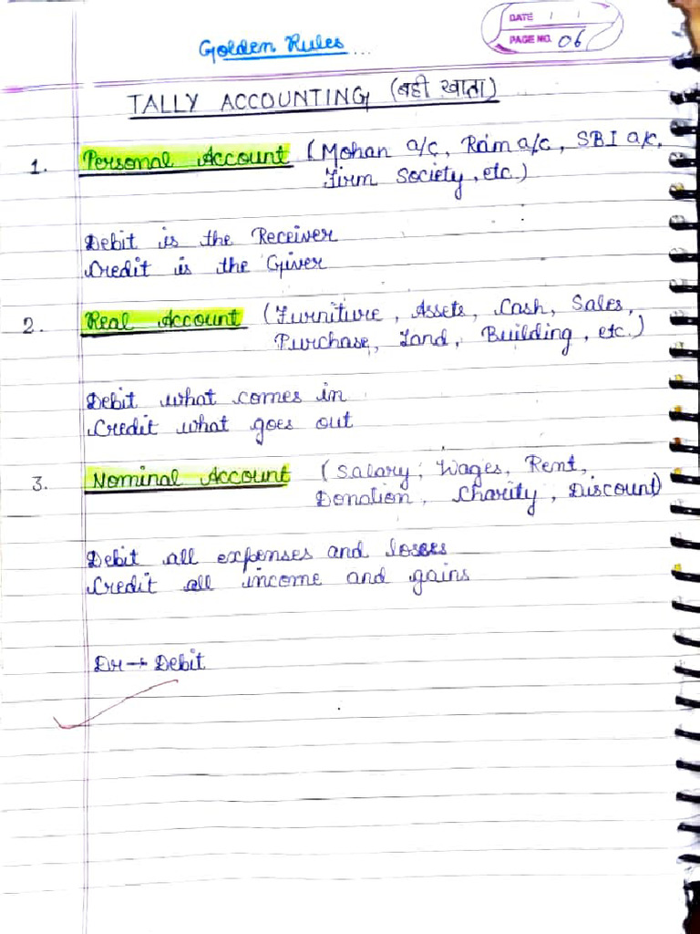 Tally Notes by Shreya | PDF