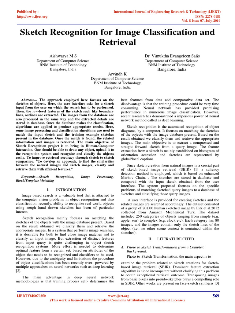 IJERT Sketch Recognition For Image Class | PDF | Parsing | Applied Mathematics