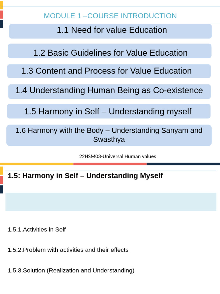 1.5 Harmony in Self - Understanding Myself | PDF | Senses | Pleasure