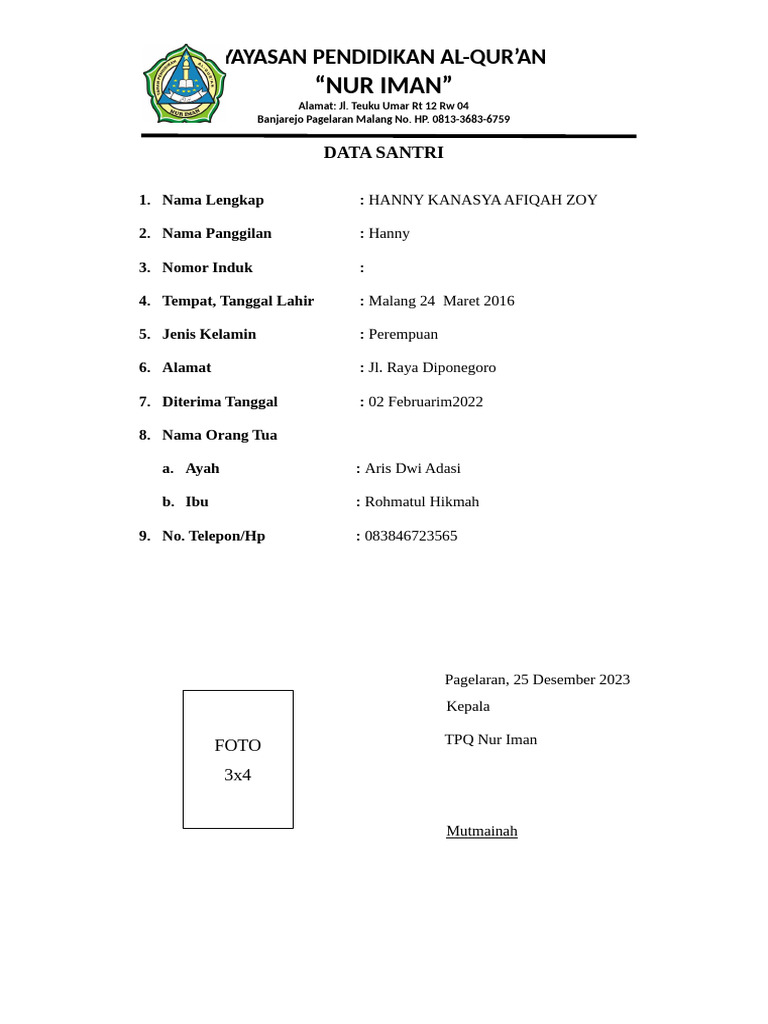 Format Rapot Jilid 5-1 | PDF