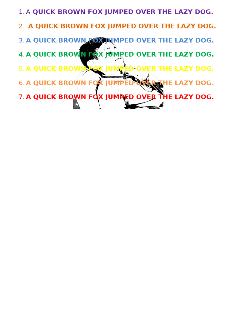 A Quick Brown Fox Jumped Over The Lazy Dog | PDF