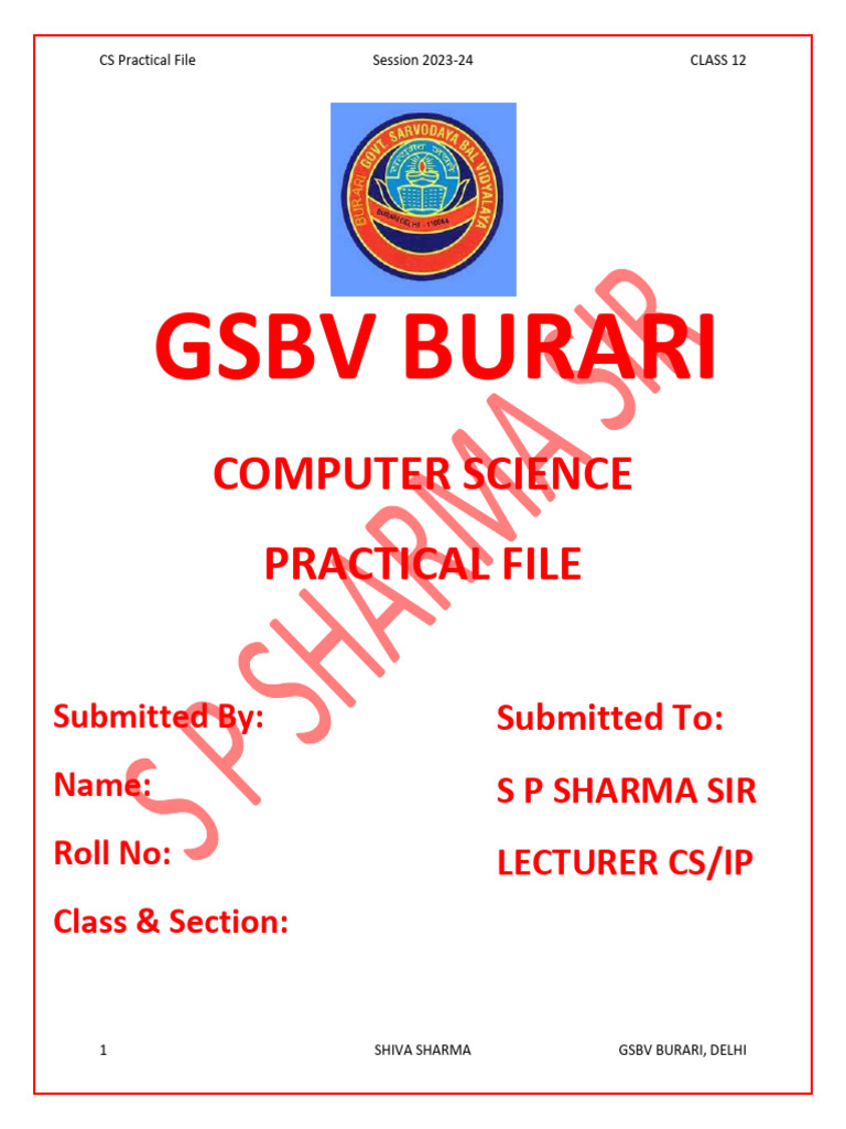 Class 12 CS Practical File Index | PDF | Sql | Table (Database) Class 12 CS Practical File Index | PDF | Sql | Table (Database)
