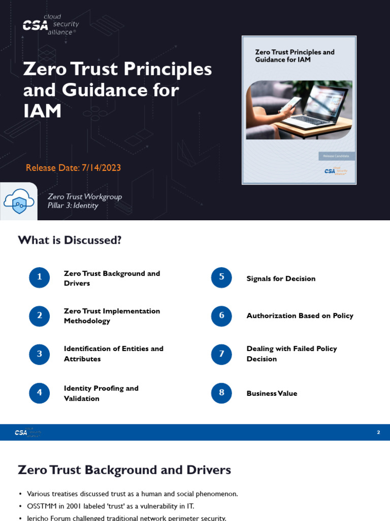 Zero Trust Guiding Principles IAM Research Deck | PDF | Security ...