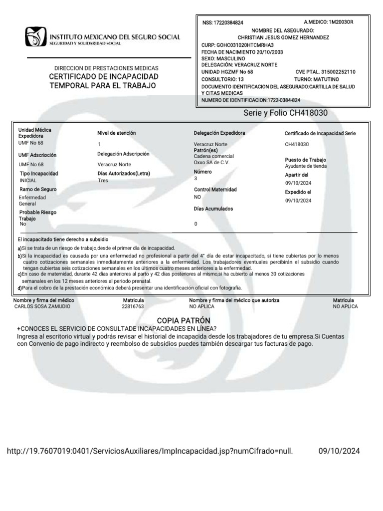 Imss Incap | PDF