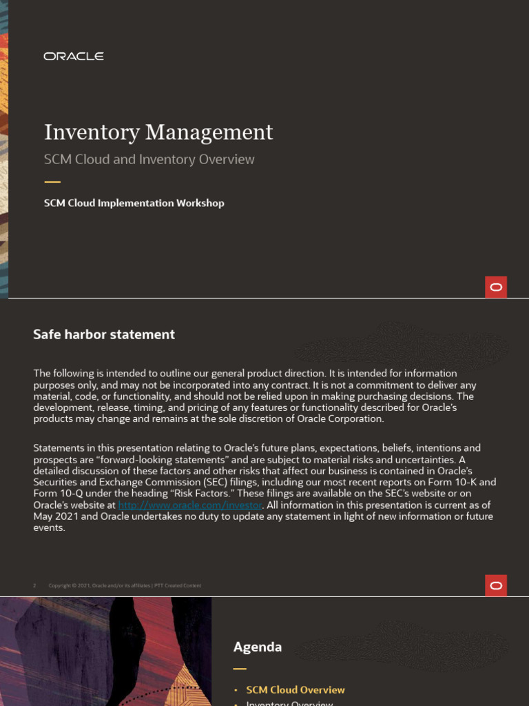 01 SCM Cloud and Inventory Overview | PDF | Supply Chain Management ...