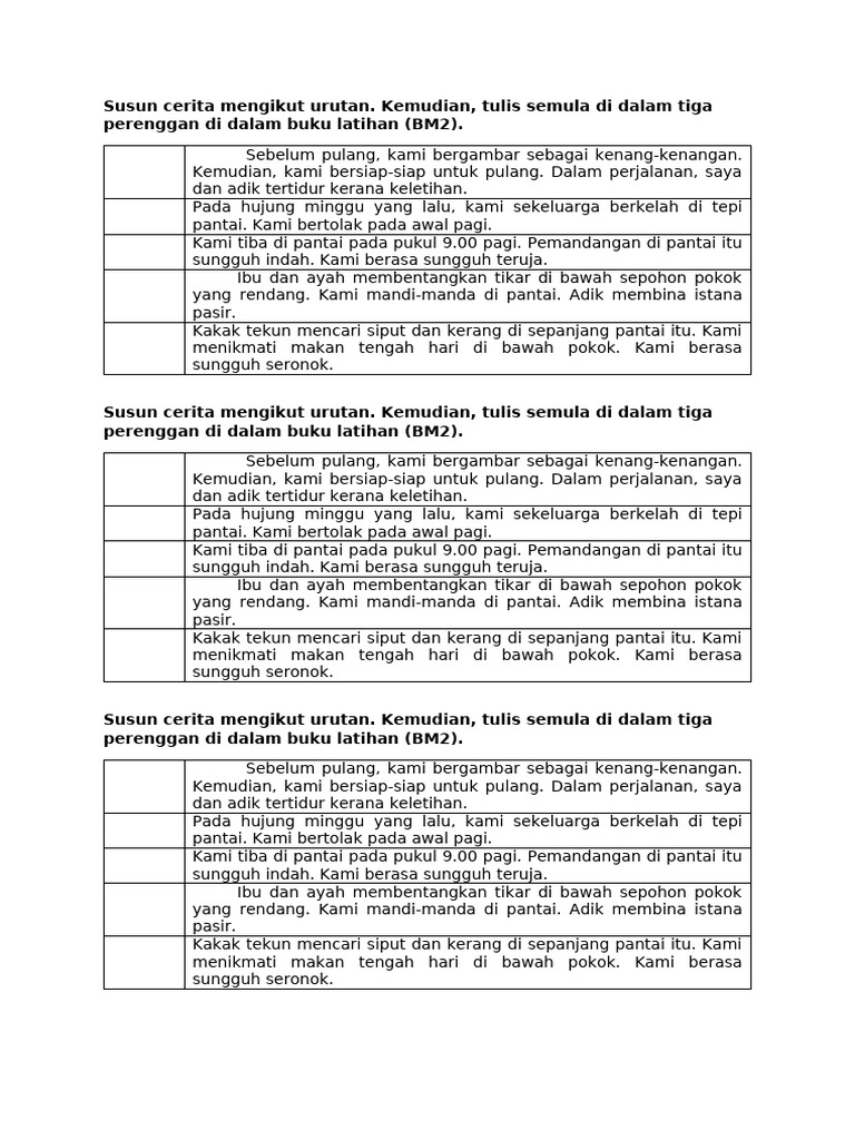 Latihan Susun Cerita | PDF
