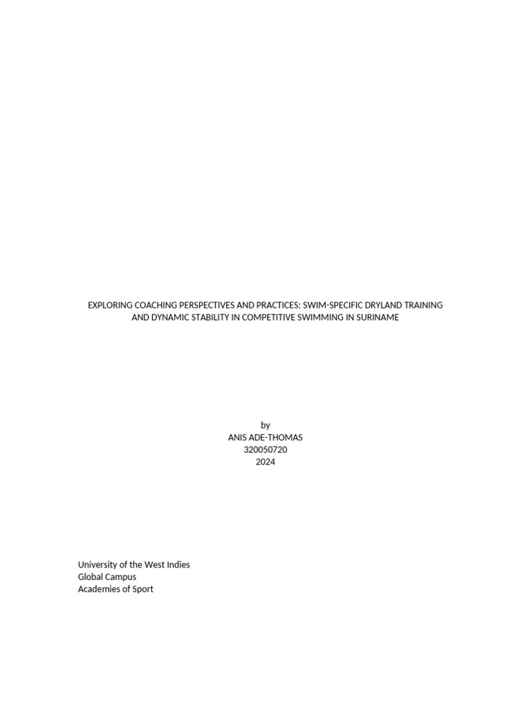 Anis Ade-Thomas 320050720 Thesis Text | PDF | Methodology | Thesis