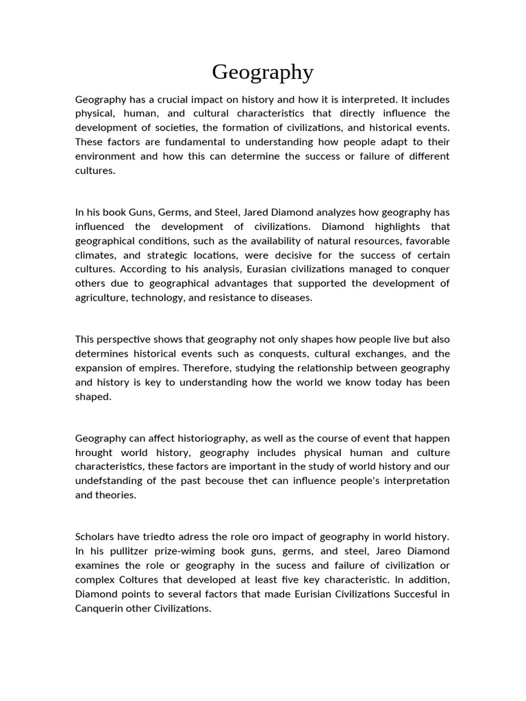 Essay Geography | PDF