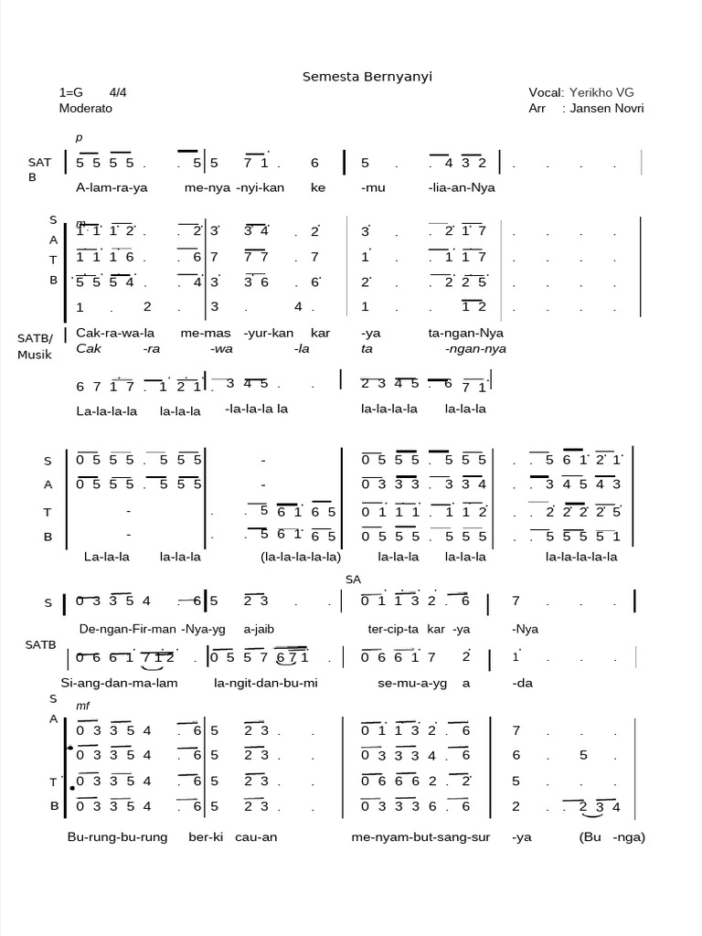 Semesta Bernyanyi | PDF