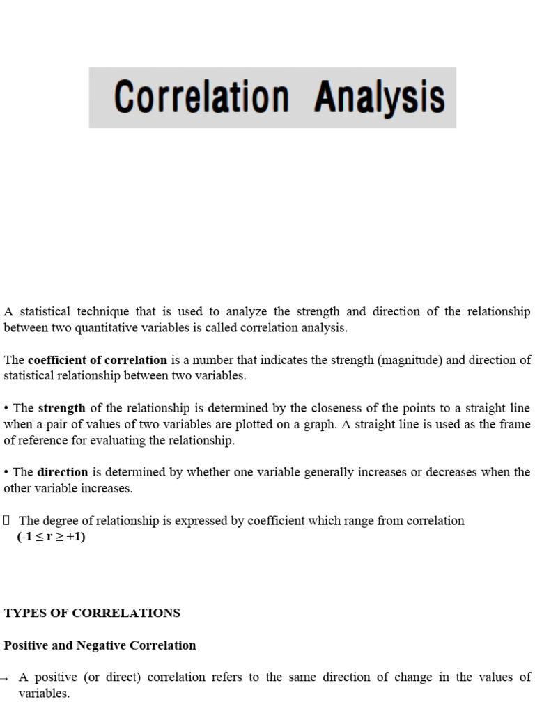 Correlation Analysis | PDF | Spearman's Rank Correlation Coefficient | Data Analysis
