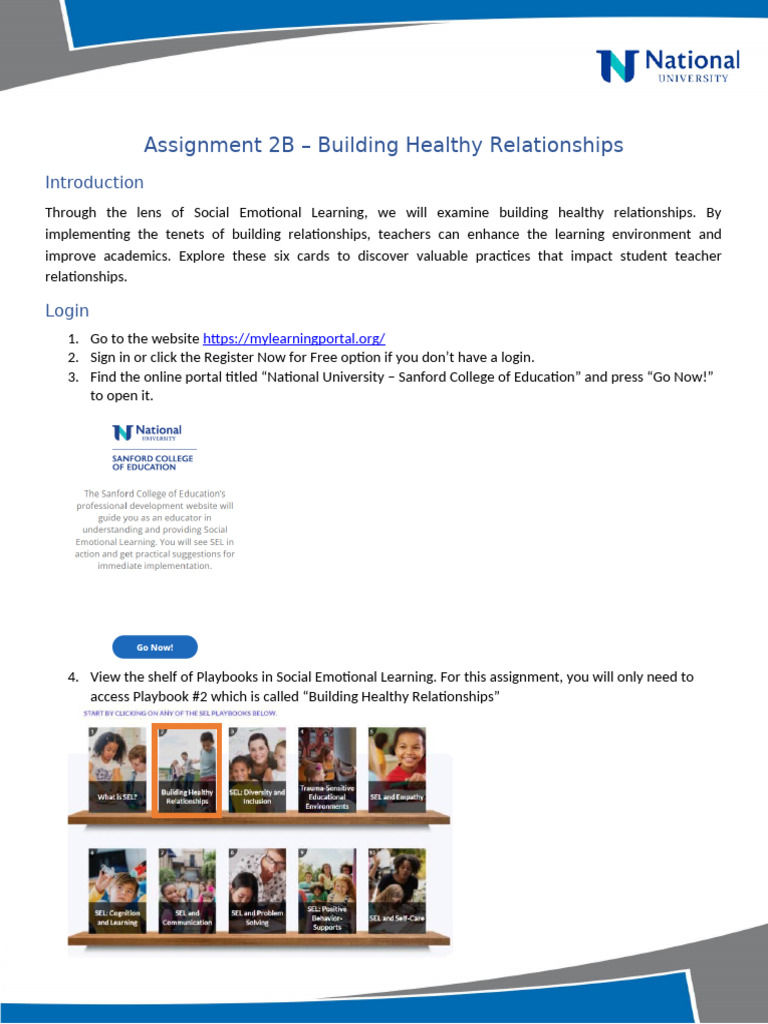 Assignment 2B Final! - Building Healthy Relationships | PDF | Teachers | Mentorship