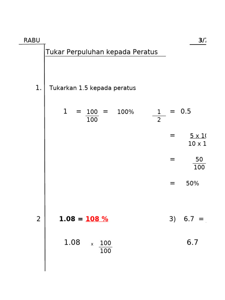 Peratus Dan Perpuluhan Mudah Pdf