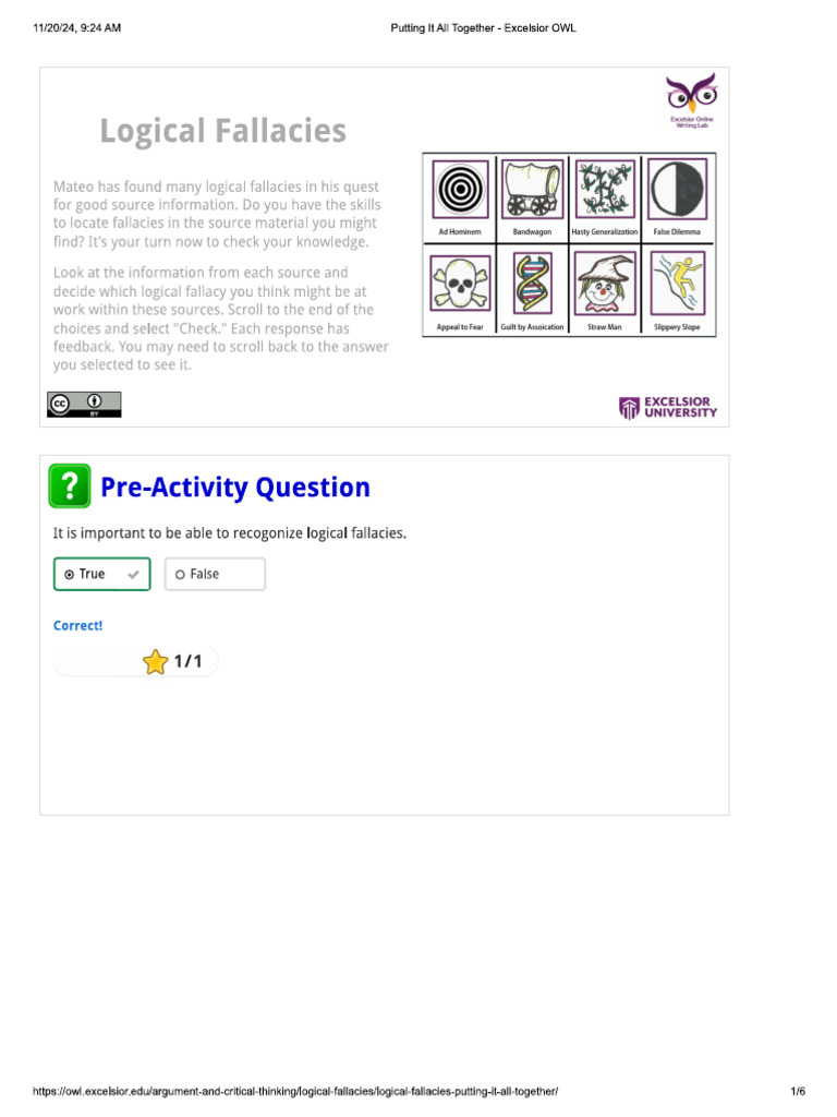 Logical Fallacies Activity | PDF