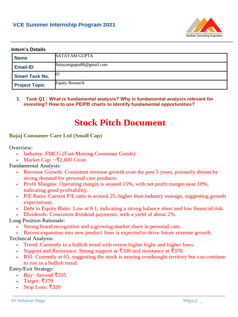 Equity Research Insights for 2021 Stocks | PDF | Price–Earnings Ratio ...