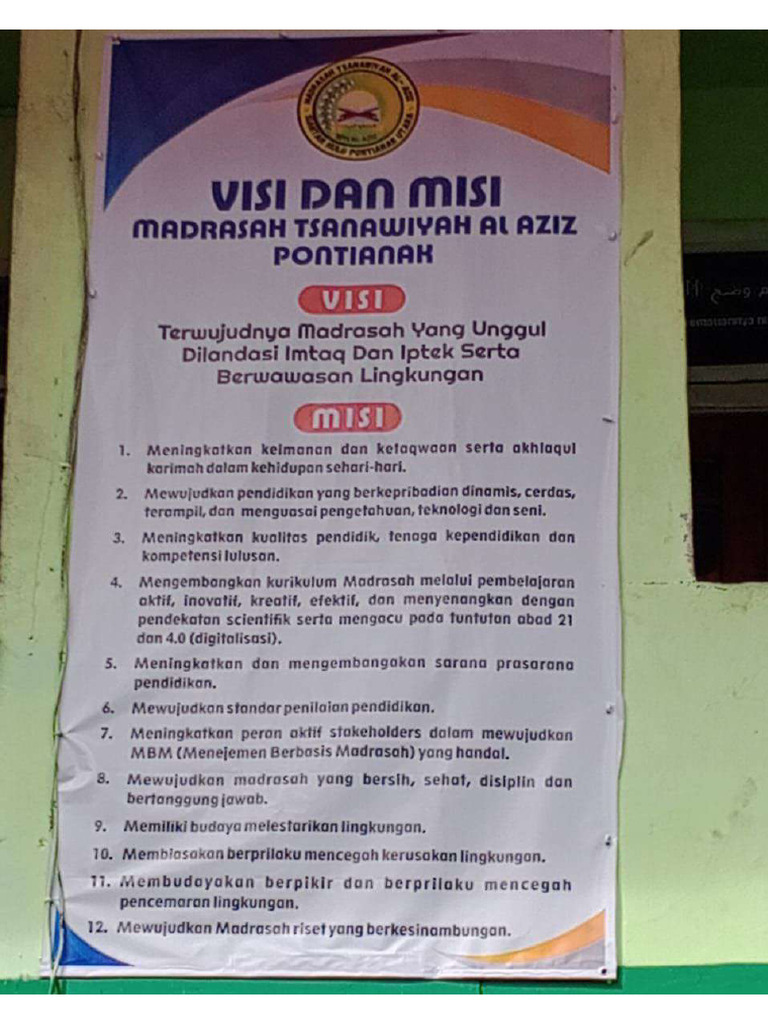 6.1 Foto Fisi misi dan tujuan | PDF