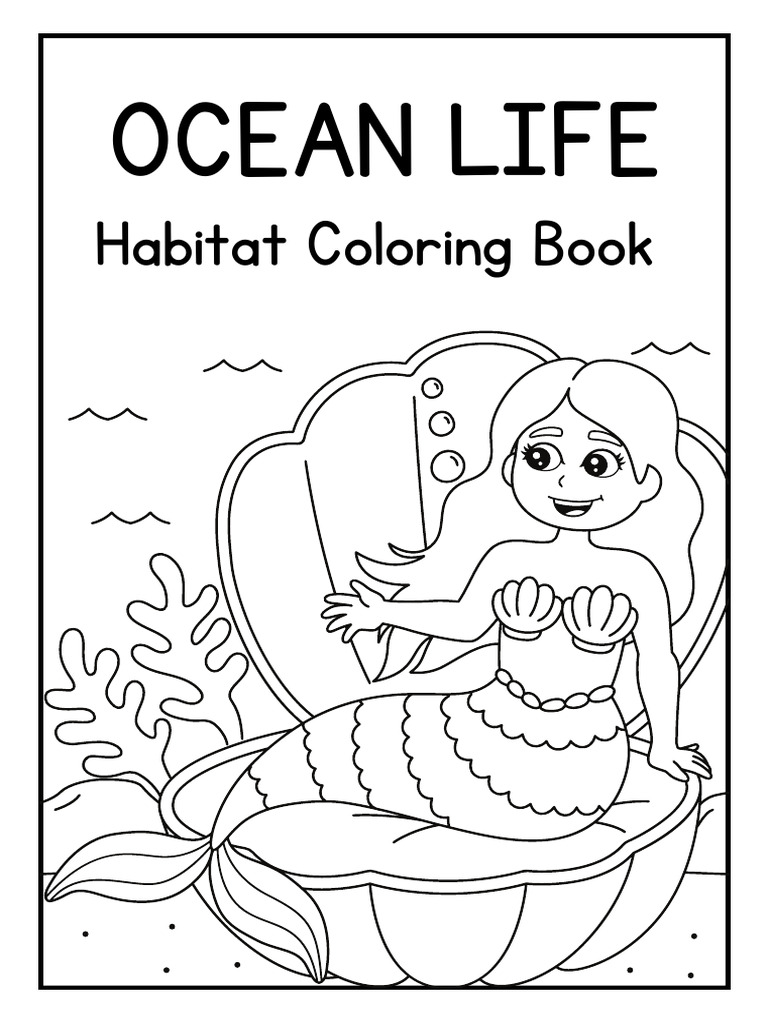 Ocean Life Animal Habitats Coloring Book | PDF