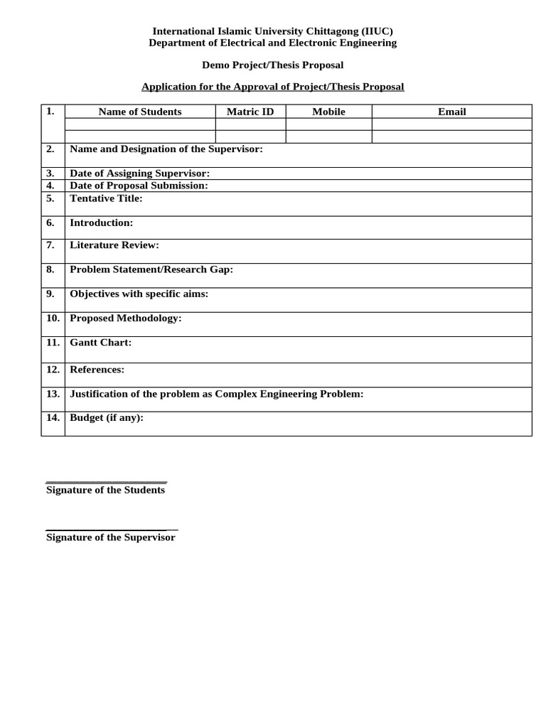 Thesis Proposal Format | PDF