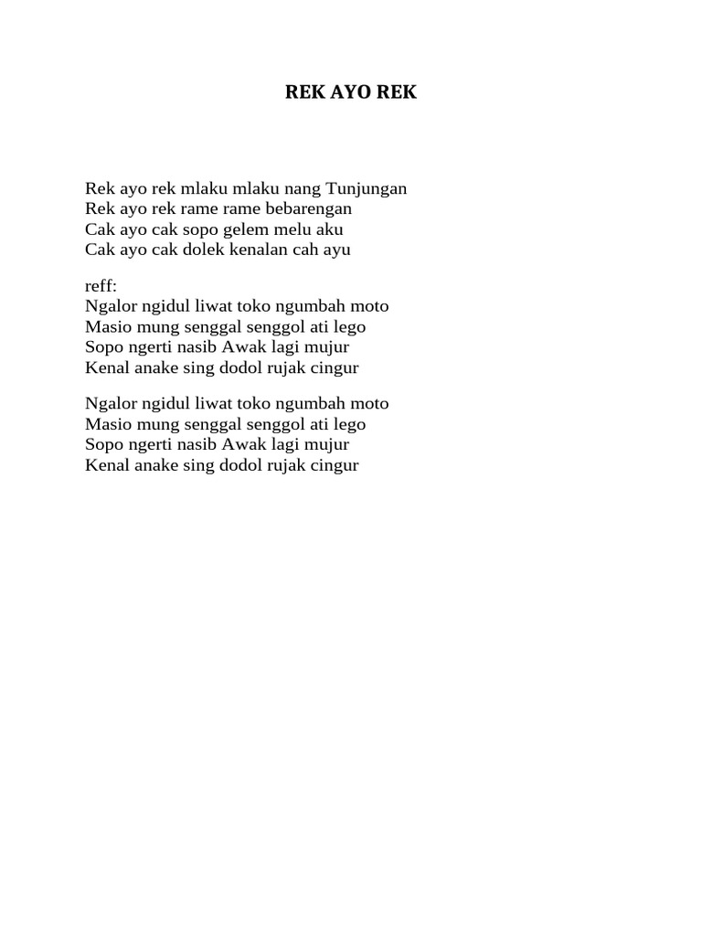 REK AYO REK | PDF