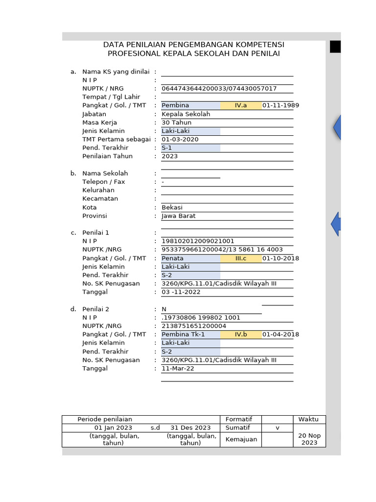 Instrumen Ppks SMK Tahun 2023 Revisi - Ok | PDF