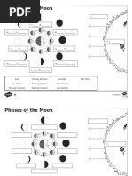 Drawing Phases of The Moon Worksheet | PDF