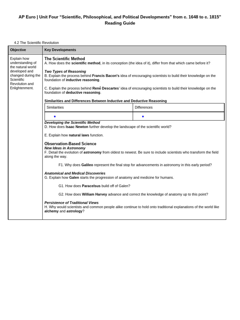 Unit 4 AMSCO Part 1 | PDF | Age Of Enlightenment | Empiricism