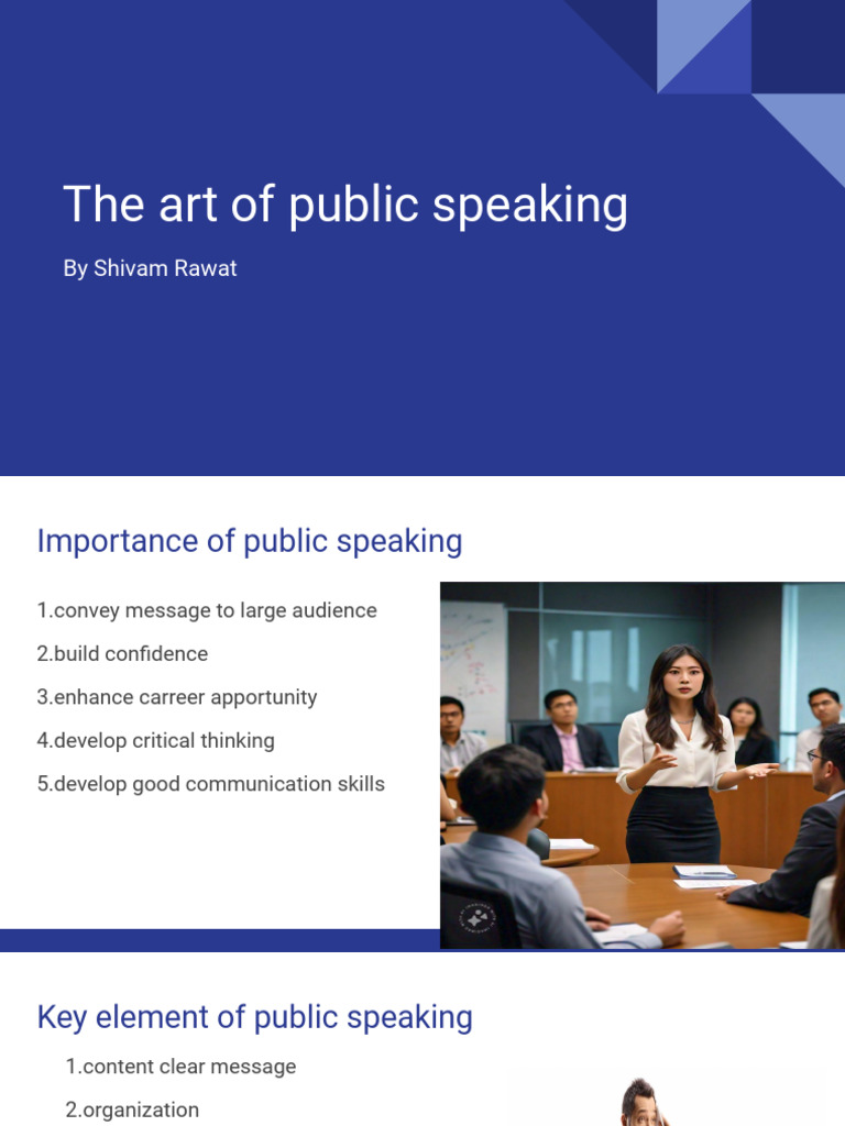 The art of public speaking | PDF
