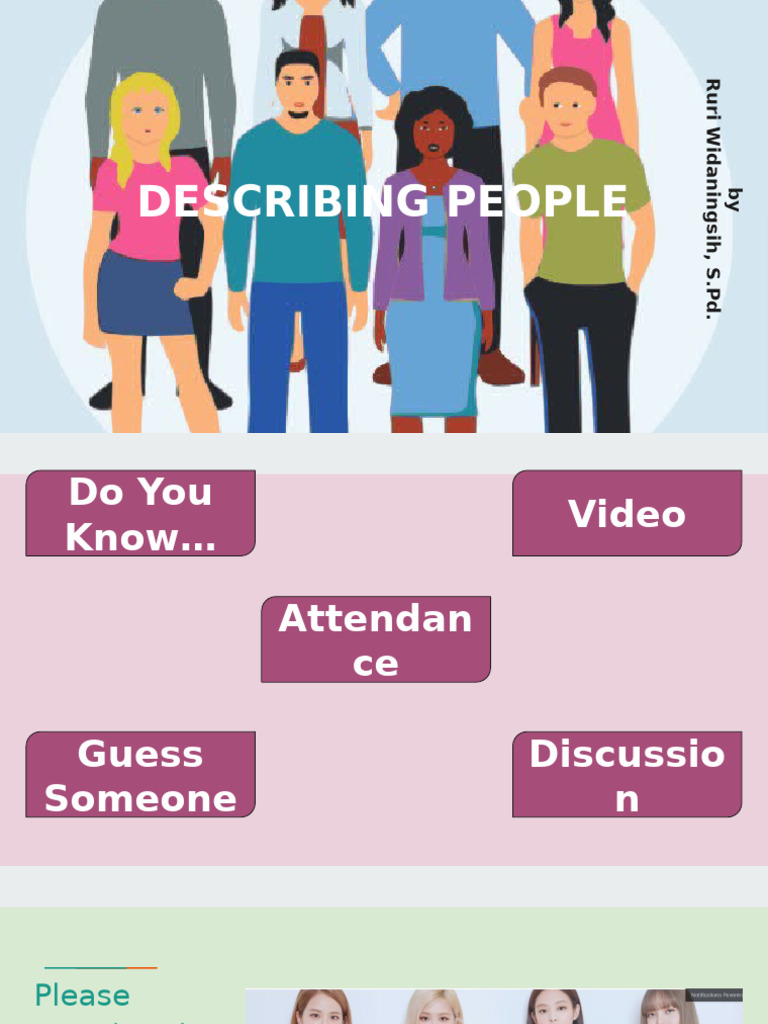 DESCRIBING PEOPLE ppt | PDF