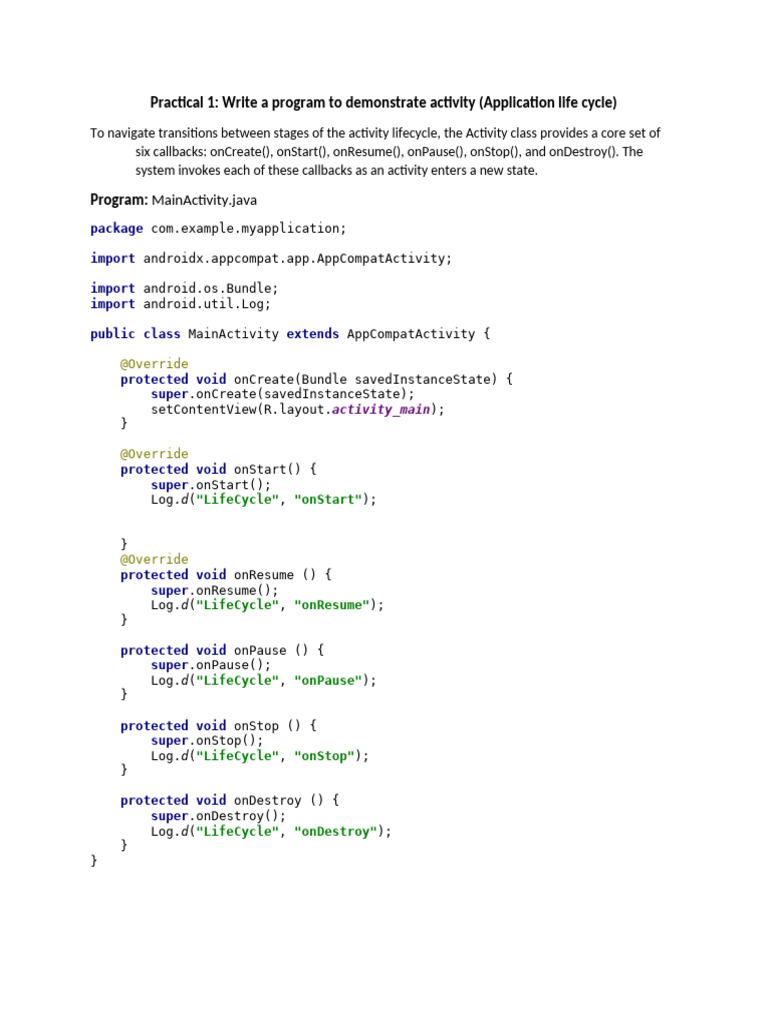 Android_Practical | PDF | Application Software | Android (Operating System) Android_Practical | PDF | Application Software | Android (Operating System)