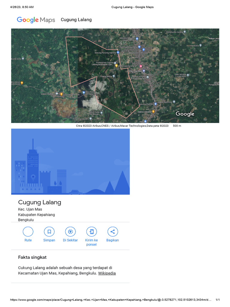 Cugung Lalang - Google Maps | PDF