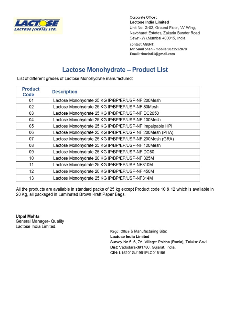 Lil Product List | PDF