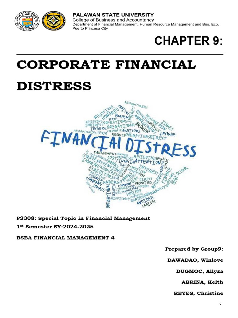 Chapter9 CorporateFinancialDistress | PDF | Debt | Credit