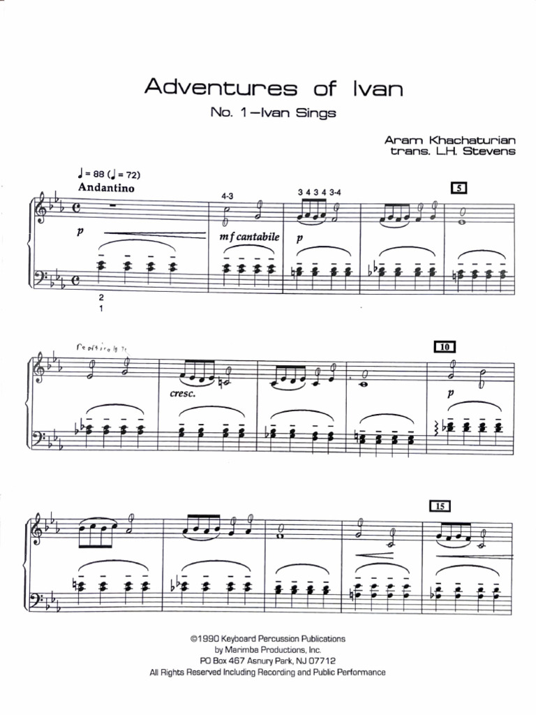 Ivan's Musical Adventures for Marimba | PDF | Musical Forms | Elements ...