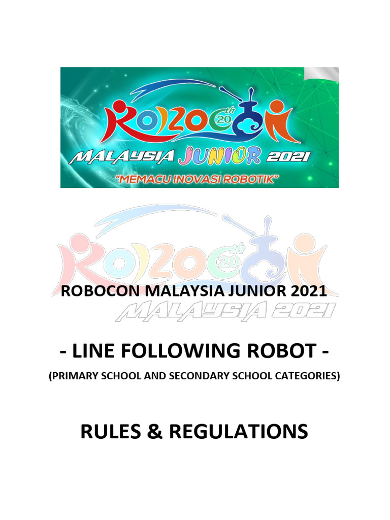 Robocon Malaysia Junior 2021 Line Following Robot 1 | PDF
