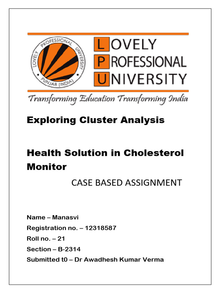 saurabh repot lpu | PDF | Cholesterol | Cardiovascular Diseases
