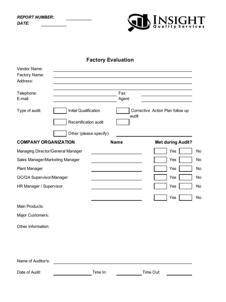 Indonesia Factory Audit Evaluation Report | PDF | Specification ...