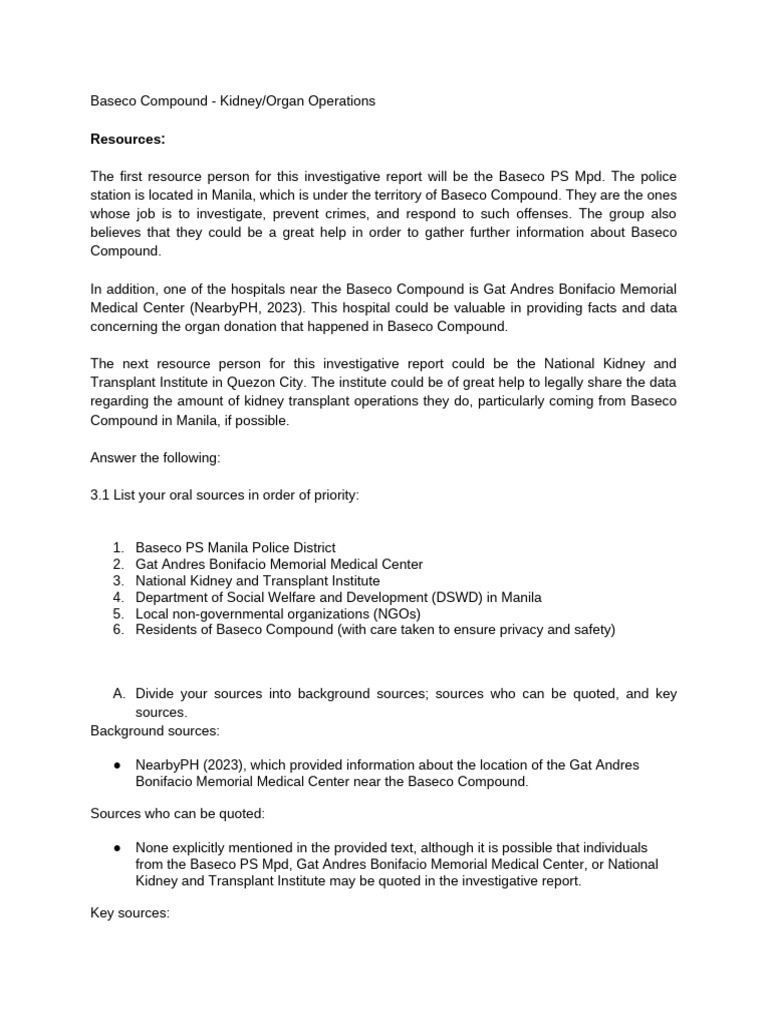 Investigative Journalism | PDF | Organ Donation | Organ Transplantation